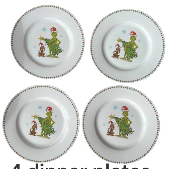Dr. Seuss | Kitchen | 4 How The Grinch Stole Christmas Max Tree Ceramic ...